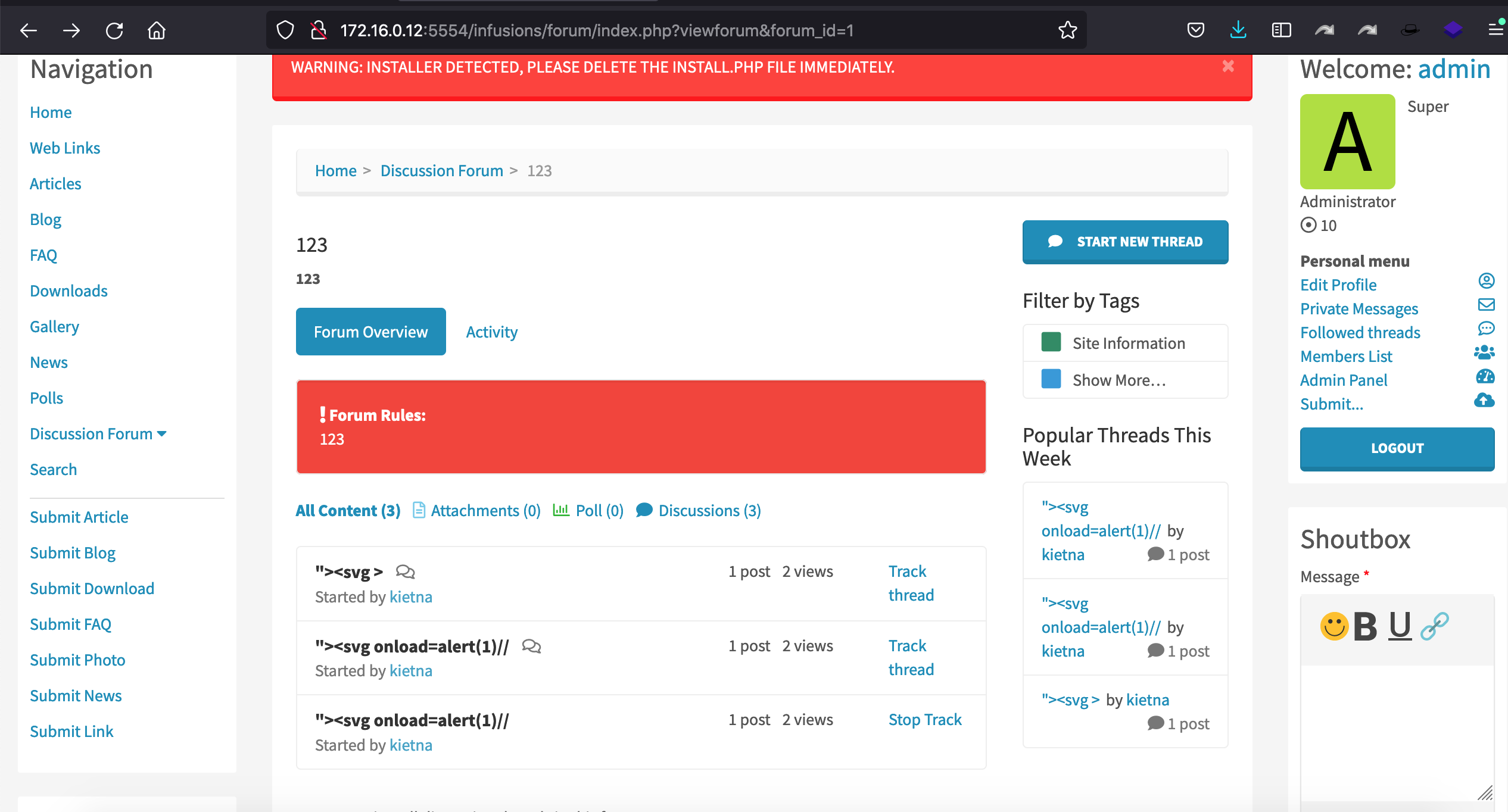 Bypass preg pattern lead to Cross-site Scripting in descript() function · Issue #2373 ...