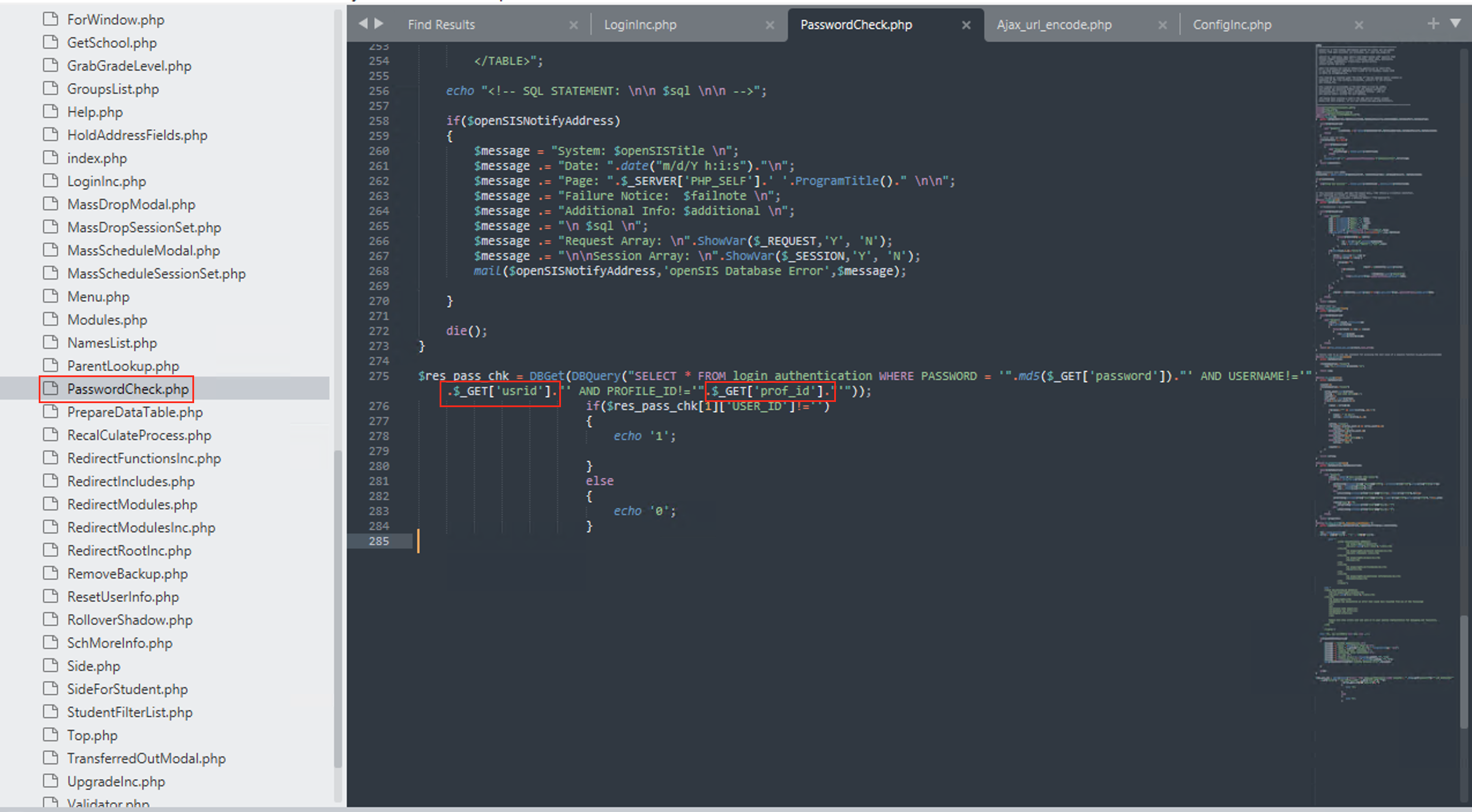 Unauthenticated SQL Injection in PasswordCheck.php file · Issue #191 ...