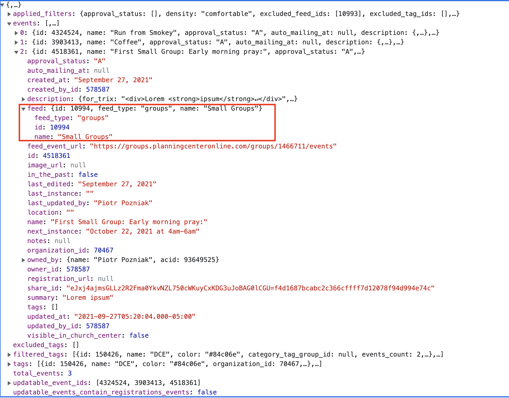 Filtering calendar events by groups (feed?) · Issue #904 · planningcenter/developers · GitHub