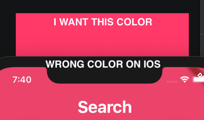 Color is incorrect on iOS · Issue #36253 · flutter/flutter · GitHub
