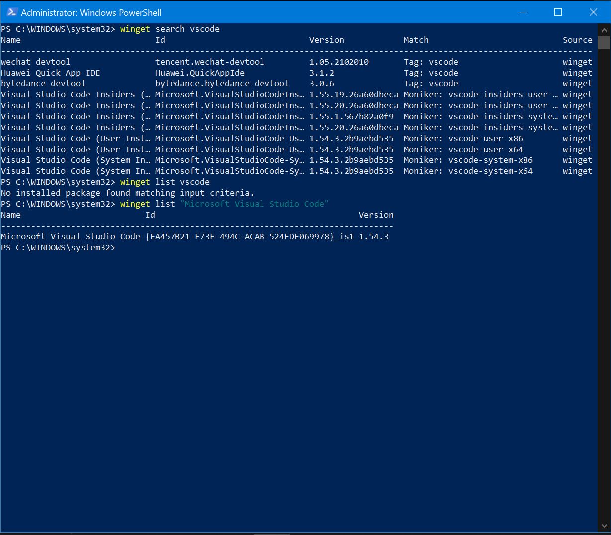 Winget search "keyword" gives pacakge but winget list "keyword" does not · Issue #826 ...