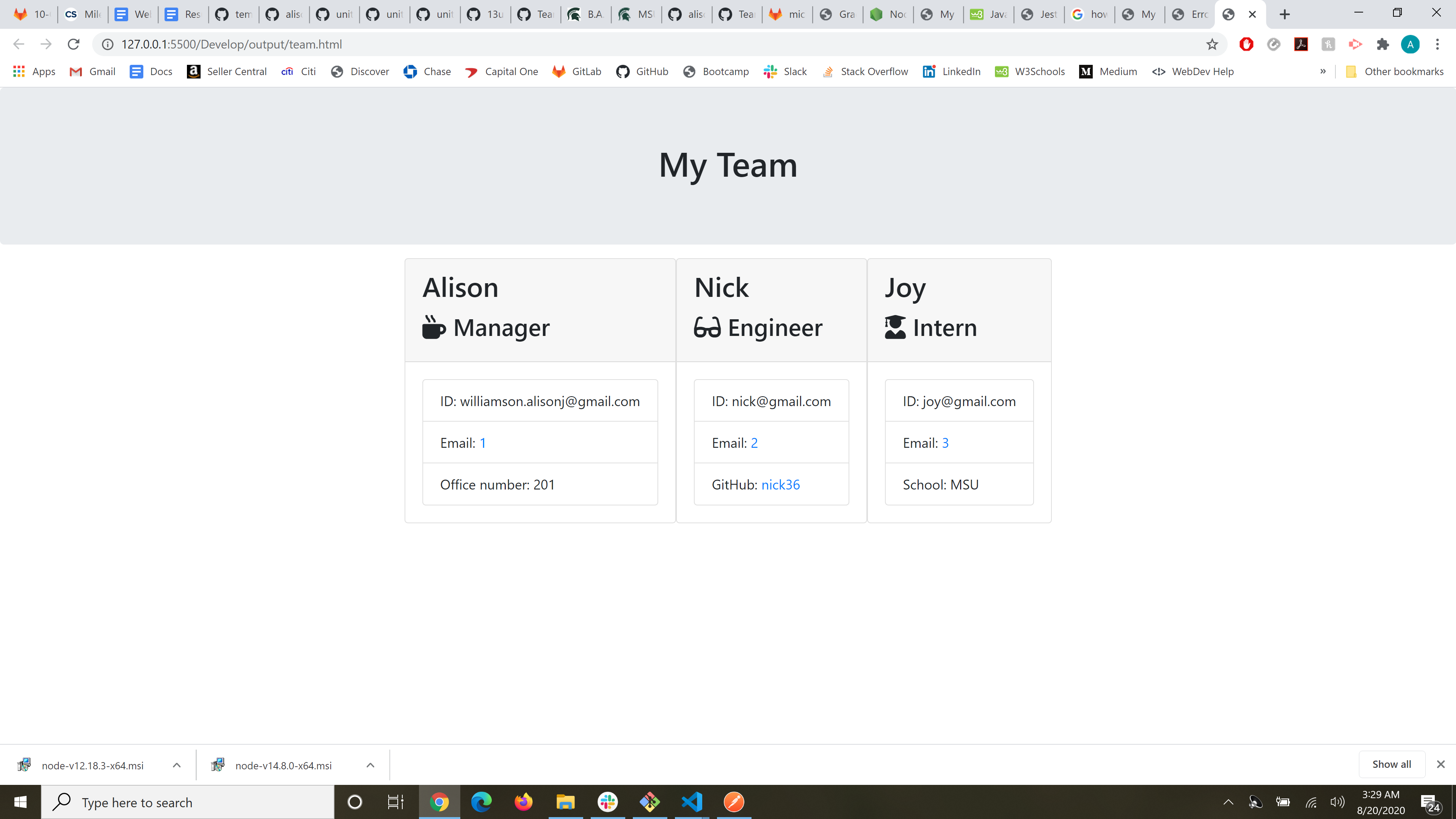 GitHub - alisonwilliamson/team-profile-generator: A software engineering team generator command ...