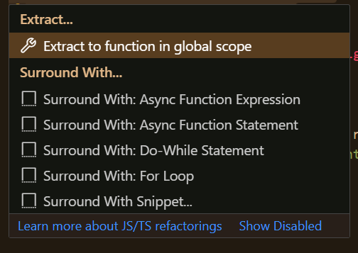Remove "Surround with..." from labels in options under the Surround With: option · Issue #191153 ...