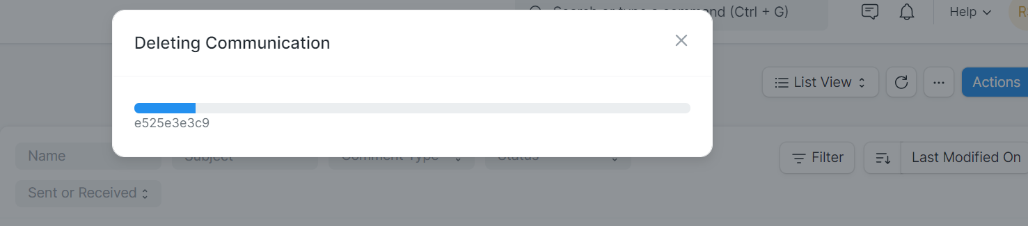 deleting records, progress hangs · Issue #15259 · frappe/frappe · GitHub