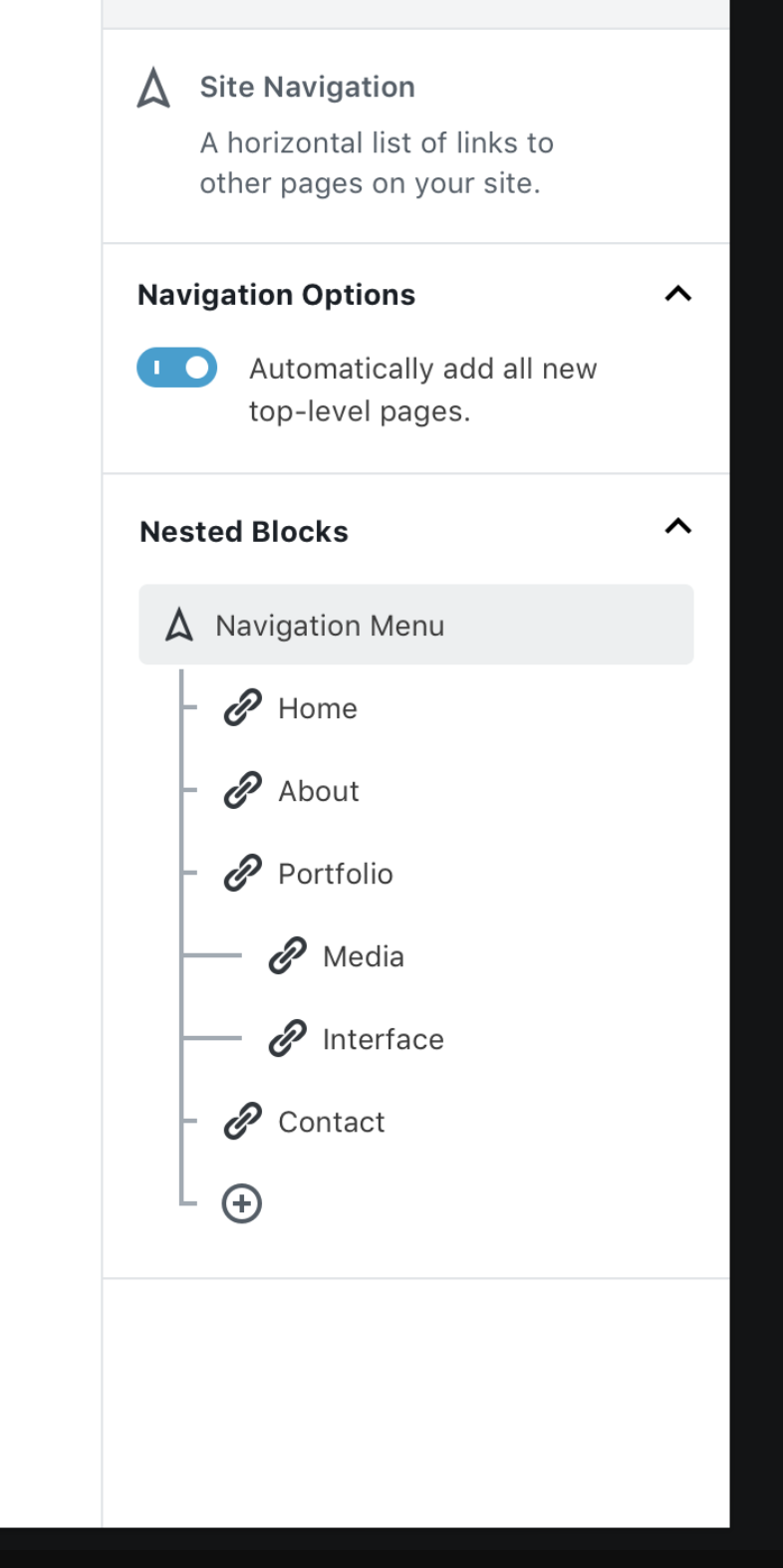 Navigation Block: Show block navigator in the sidebar as well. · Issue ...