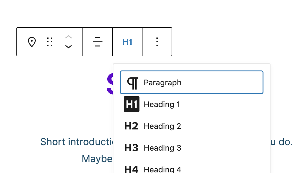 Site Title Move Paragraph Option To The Bottom · Issue 26195 · Wordpressgutenberg · Github