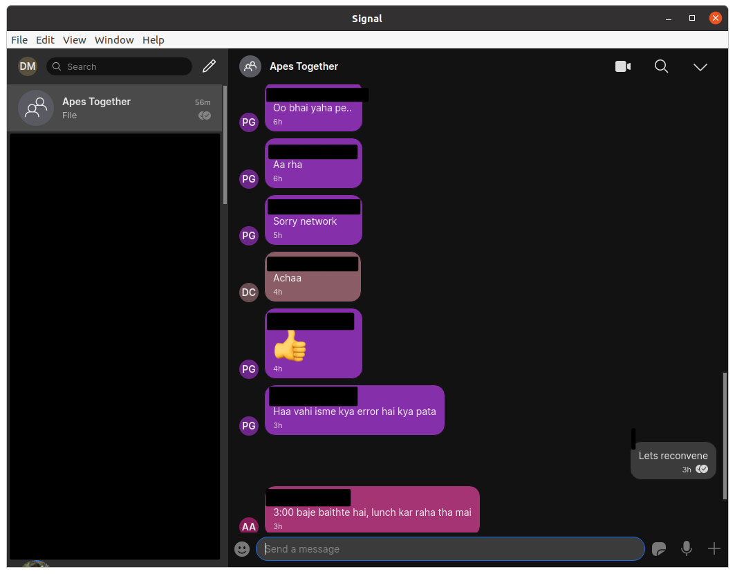 Linux Desktop app messages to a group not syncing with Android app · Issue #5190 · signalapp ...