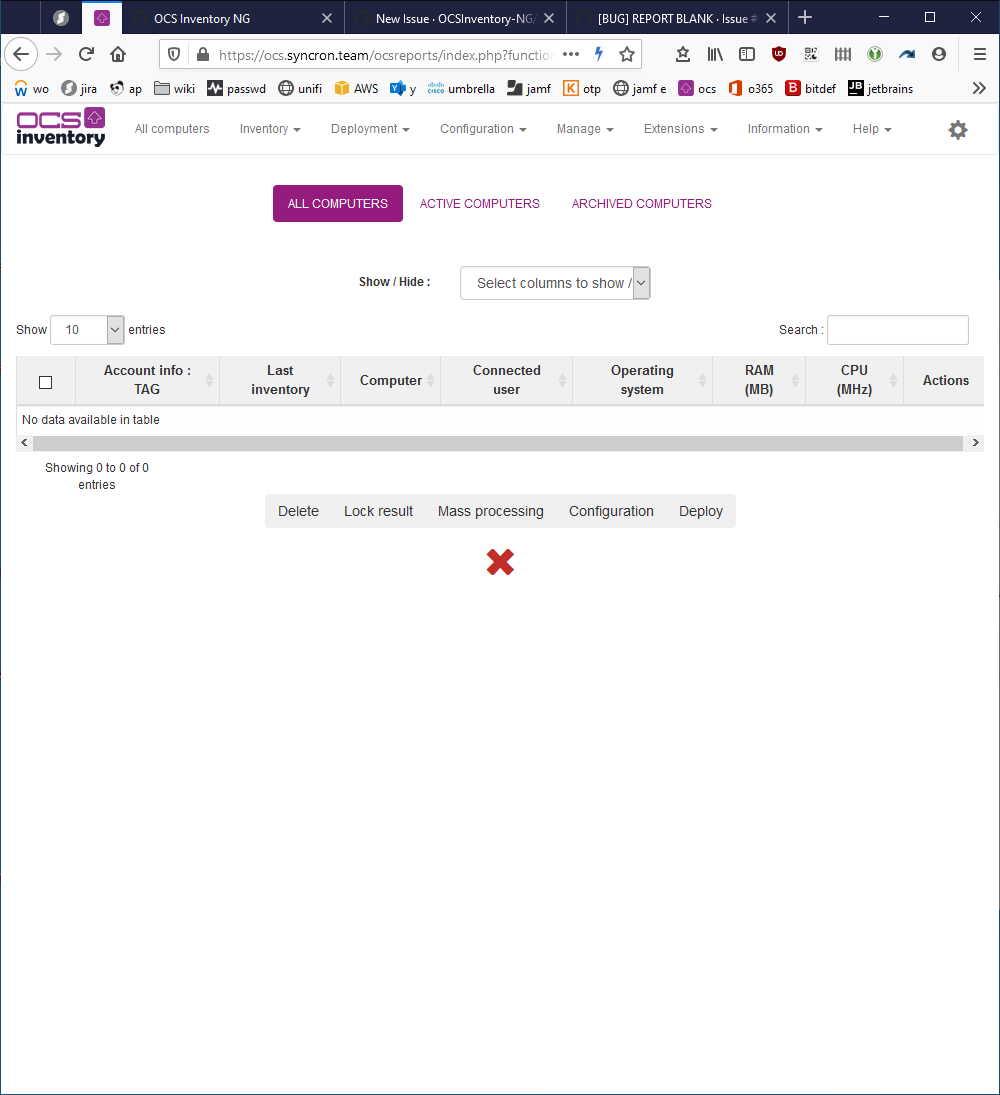 [BUG] All computers page is empty · Issue #1063 · OCSInventory-NG/OCSInventory-ocsreports · GitHub