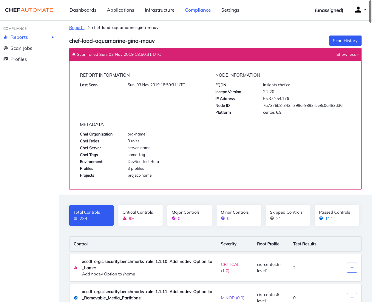 Add data to compliance report node detail + ui consistency · Issue #1922 · chef/automate · GitHub