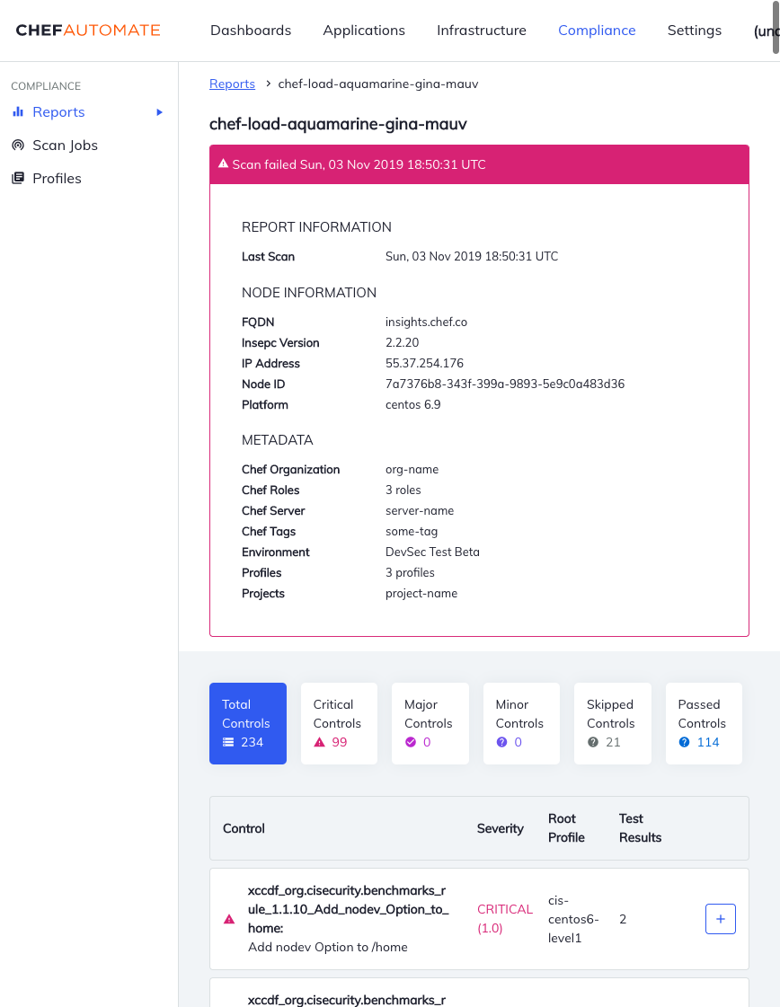 Add data to compliance report node detail + ui consistency · Issue #1922 · chef/automate · GitHub