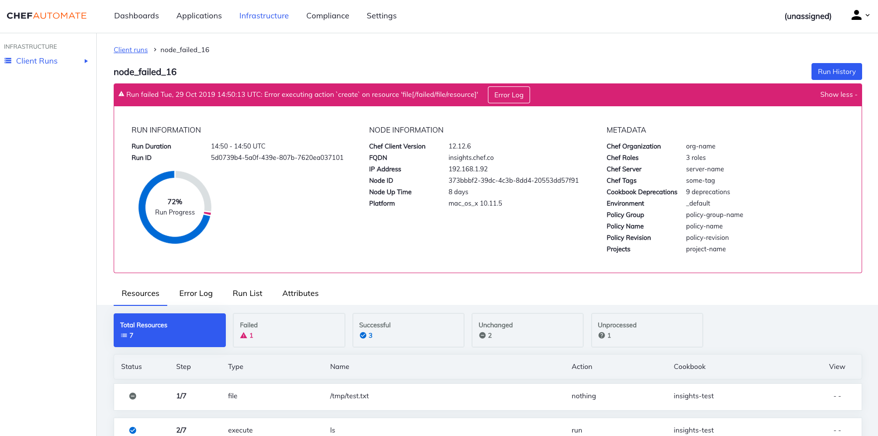 Add data to client run node detail pages + ui consistency · Issue #1406 · chef/automate · GitHub