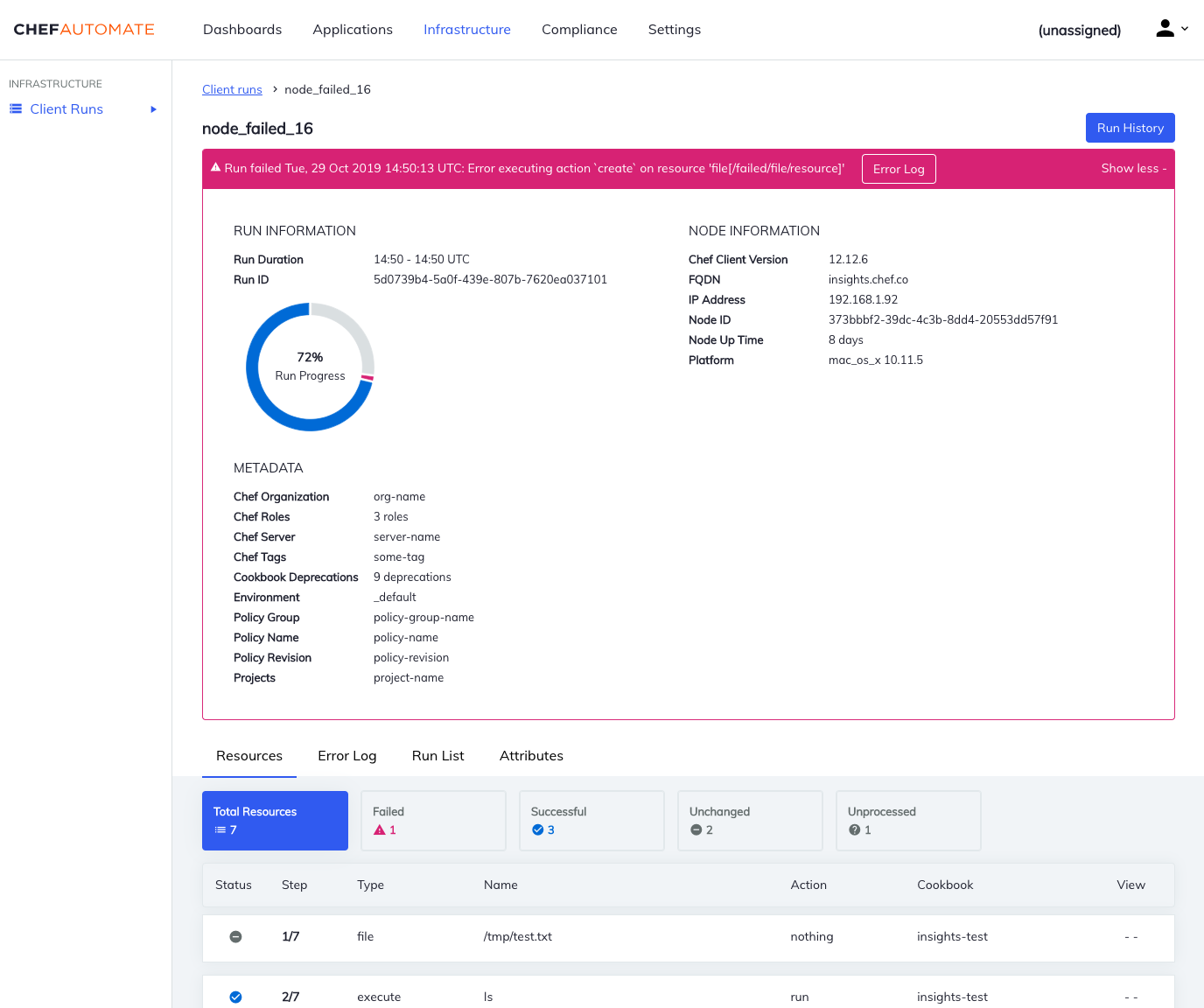 Add data to client run node detail pages + ui consistency · Issue #1406 · chef/automate · GitHub