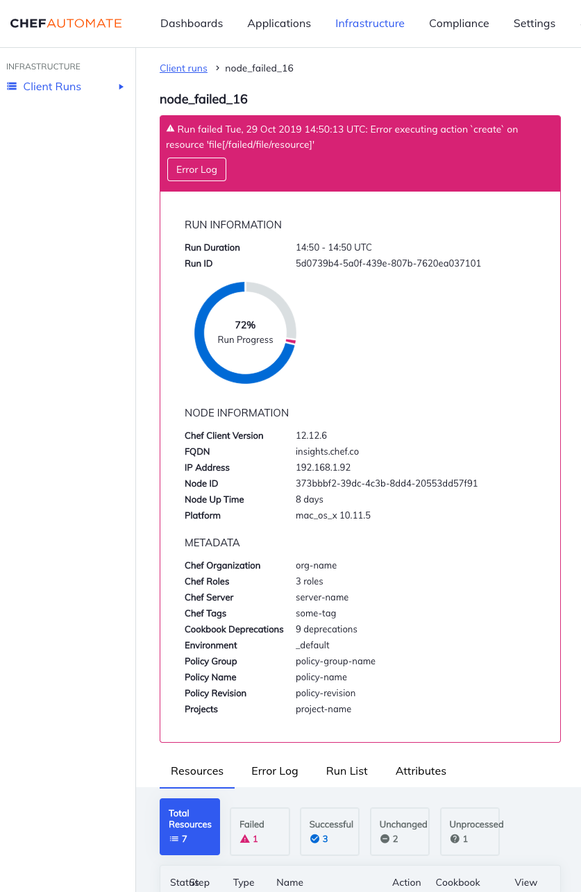 Add data to client run node detail pages + ui consistency · Issue #1406 · chef/automate · GitHub