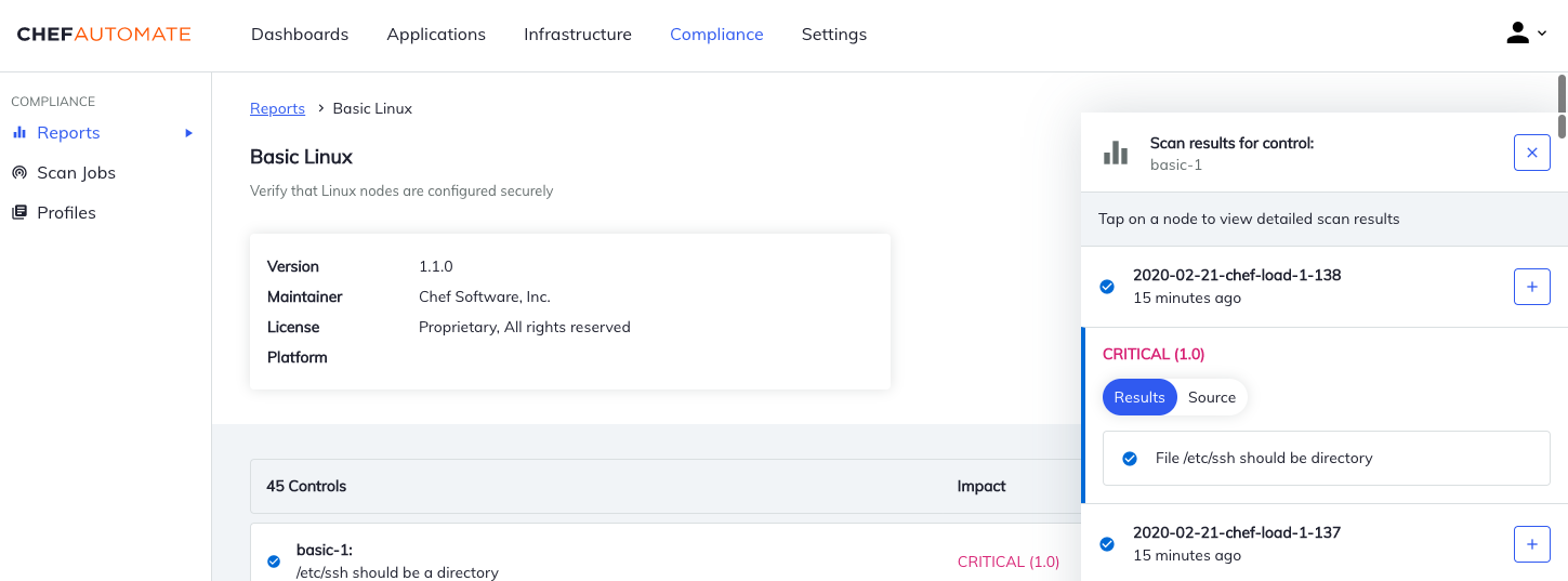 right-panel not positioned correctly reports > profiles > > scan results · Issue #2941 · chef ...