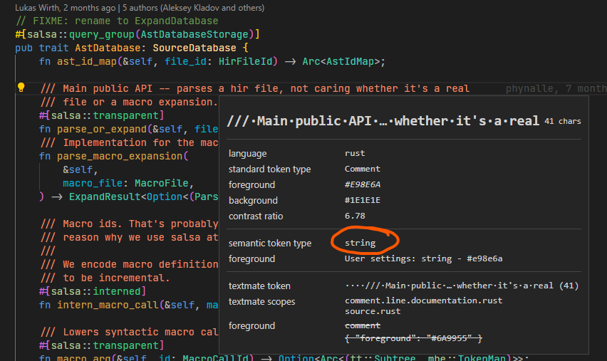 Regression In Semantic Highlighting Of Comments Within A ` [salsa Query Group ` · Issue