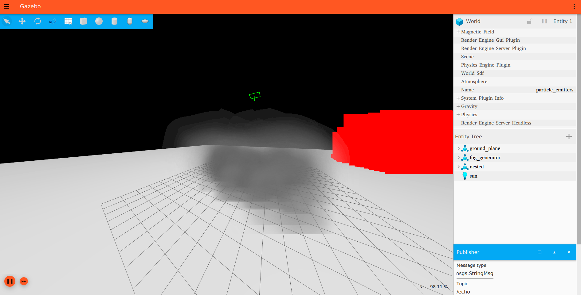 The Particle Emitter Plugin Stop Responding To Ignition Topics After Pubshing The First Message 