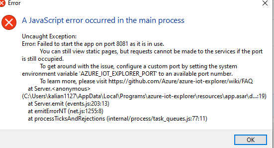 [bug] Azure Iot Explorer V0 12 0 Is Not Able To Retrieve The Device List · Issue 363 · Azure