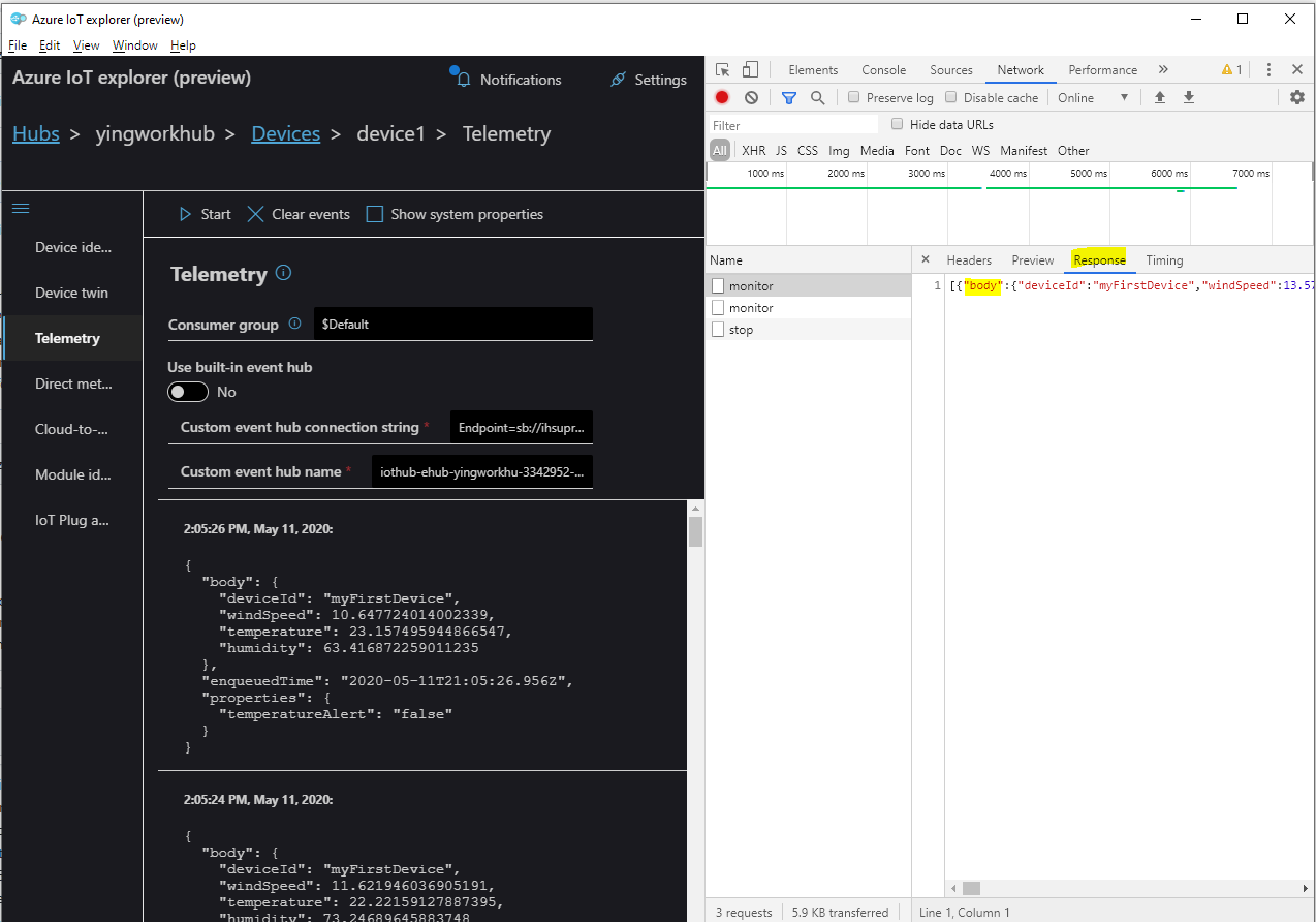 Telemetry window closes when events come in. · Issue #257 · Azure/azure ...
