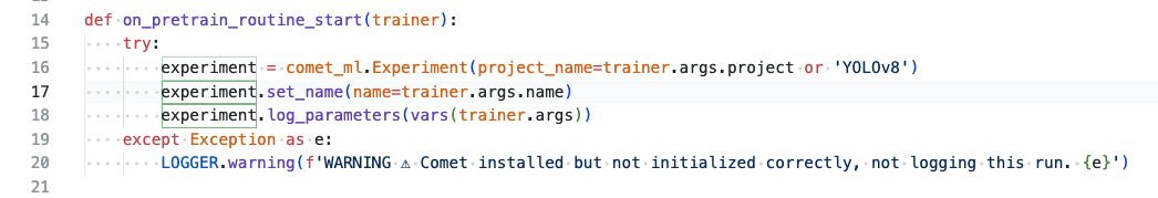 CometML logger is using random experiment name · Issue #1596 · ultralytics/ultralytics · GitHub