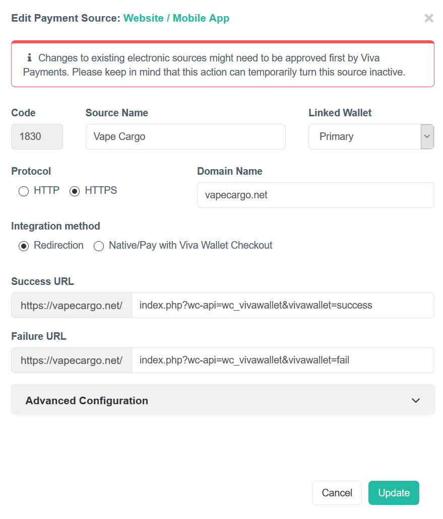 Payments Cancelled on WooCommerce · Issue #1024 · VivaPayments/API · GitHub