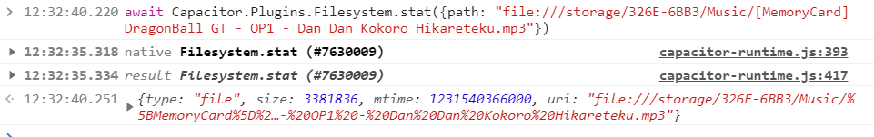 bug: Filesystem.stat() returns "file does not exist" when using sdcard native path. · Issue #331 ...
