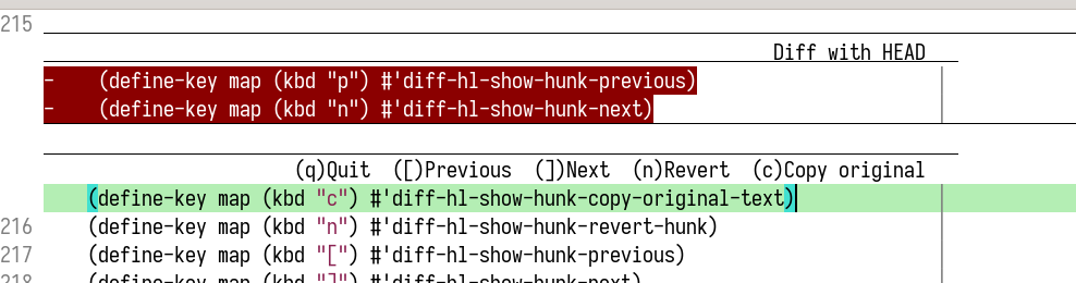 Feature Request If Point Is Not On A Hunk Diff Hl Show Hunk Will Select The First Hunk In 