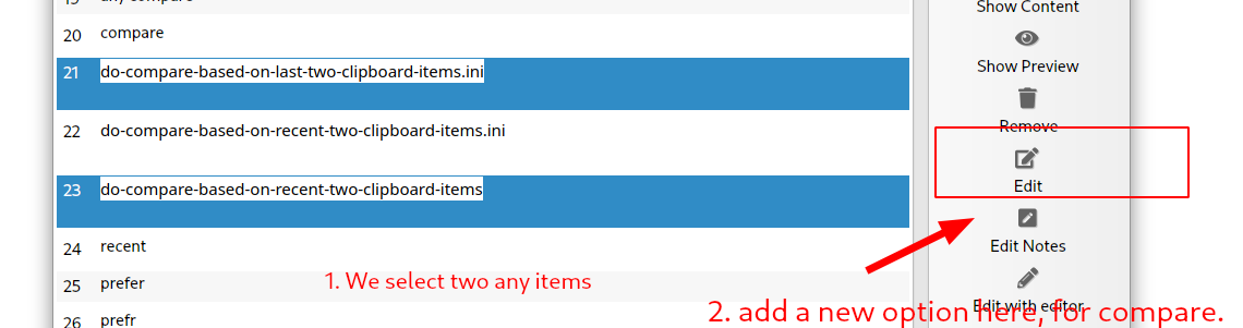 [Help on script] Save current/previous clipboard into two file, and run an (diff) command, pass ...