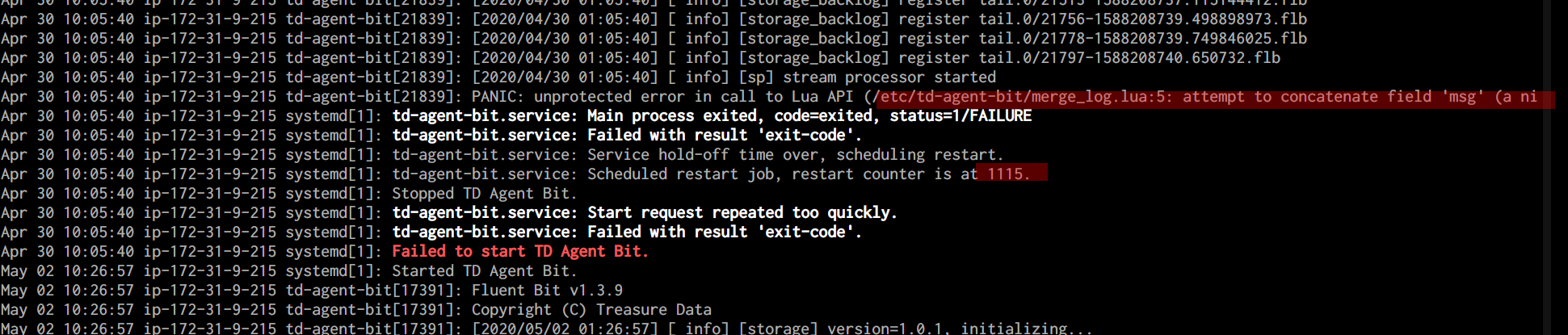 We Should Rescue Lua Script Exception To Avoid It Broken Entire Fluent Bit Process · Issue
