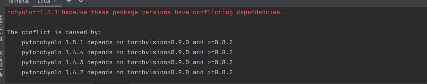 Issue With Pip Install Pytorchyolo Complains Version Conflicts Torch 