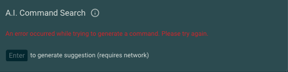 AI Command Search is not working · Issue #2740 · warpdotdev/Warp · GitHub