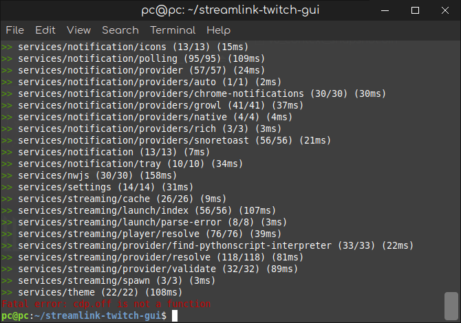 Build impossible following CDP related changes · Issue #685 · streamlink/streamlink-twitch-gui ...