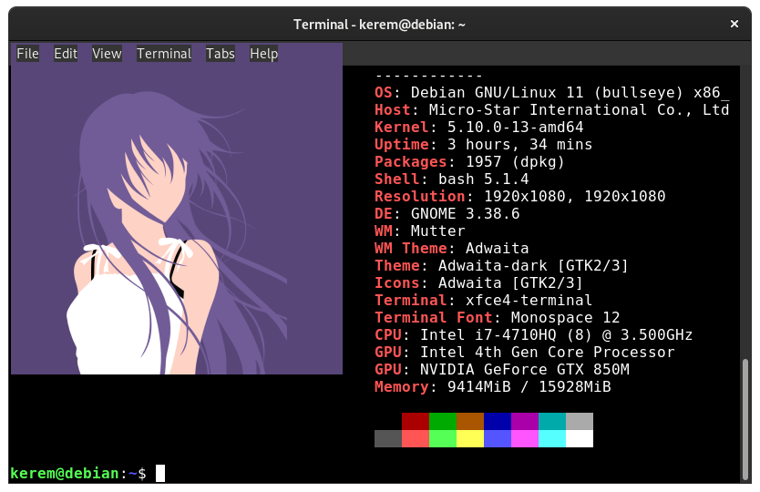 Gnome terminal w3m · Issue #2134 · dylanaraps/neofetch · GitHub