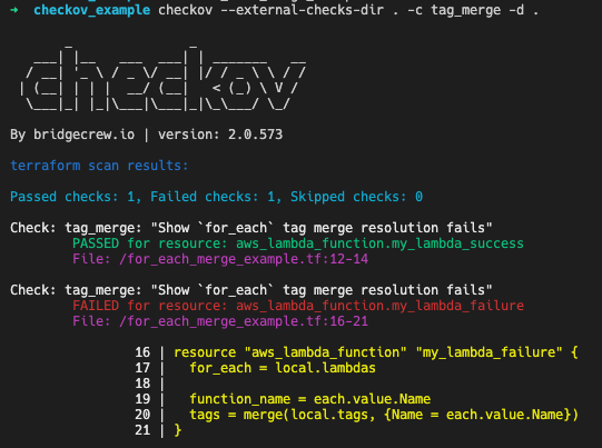 Custom terraform checks fail to resolve `merge()` calls with `for_each` references · Issue #1940 ...
