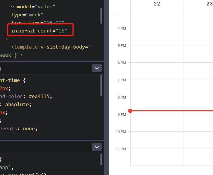 [Bug Report] VCalendar first-time prop result end of the day interval not correct · Issue #12681 ...