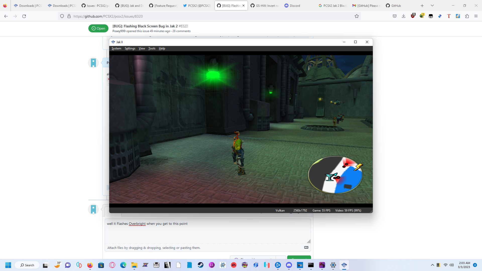 [BUG]: Flashing Black Screen Bug in Jak 2 · Issue #8320 · PCSX2/pcsx2 ...