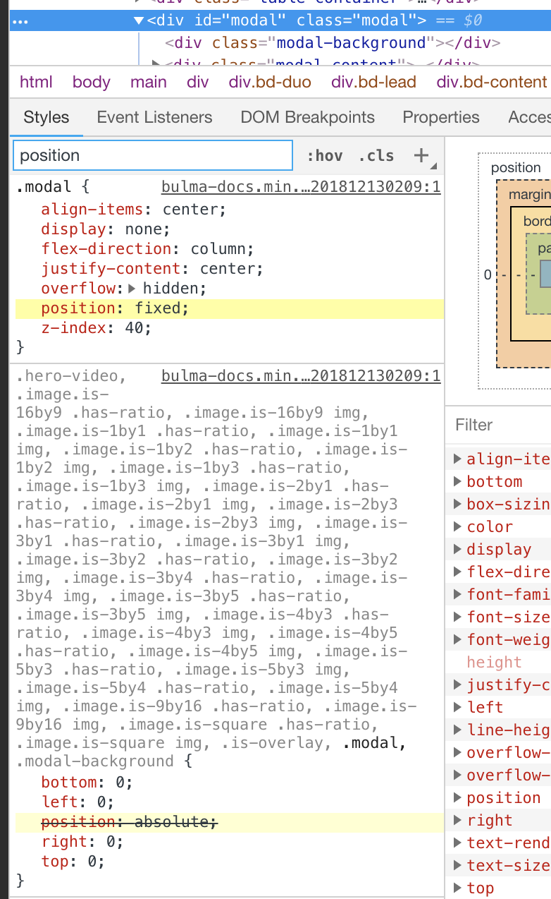 Modal container does not cover full screan. · Issue #2278 · jgthms/bulma · GitHub