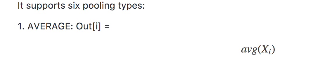 Equation for Average pooling in sequence_pool op should include the ...