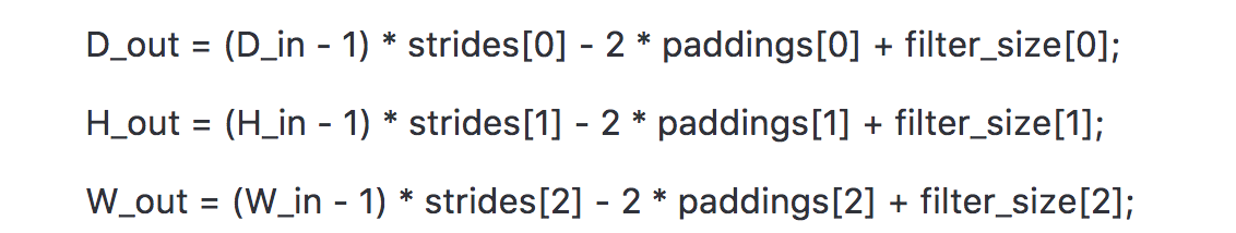 Equation for conv3d_transpose op is not in latex equation format · Issue #6237 · PaddlePaddle ...