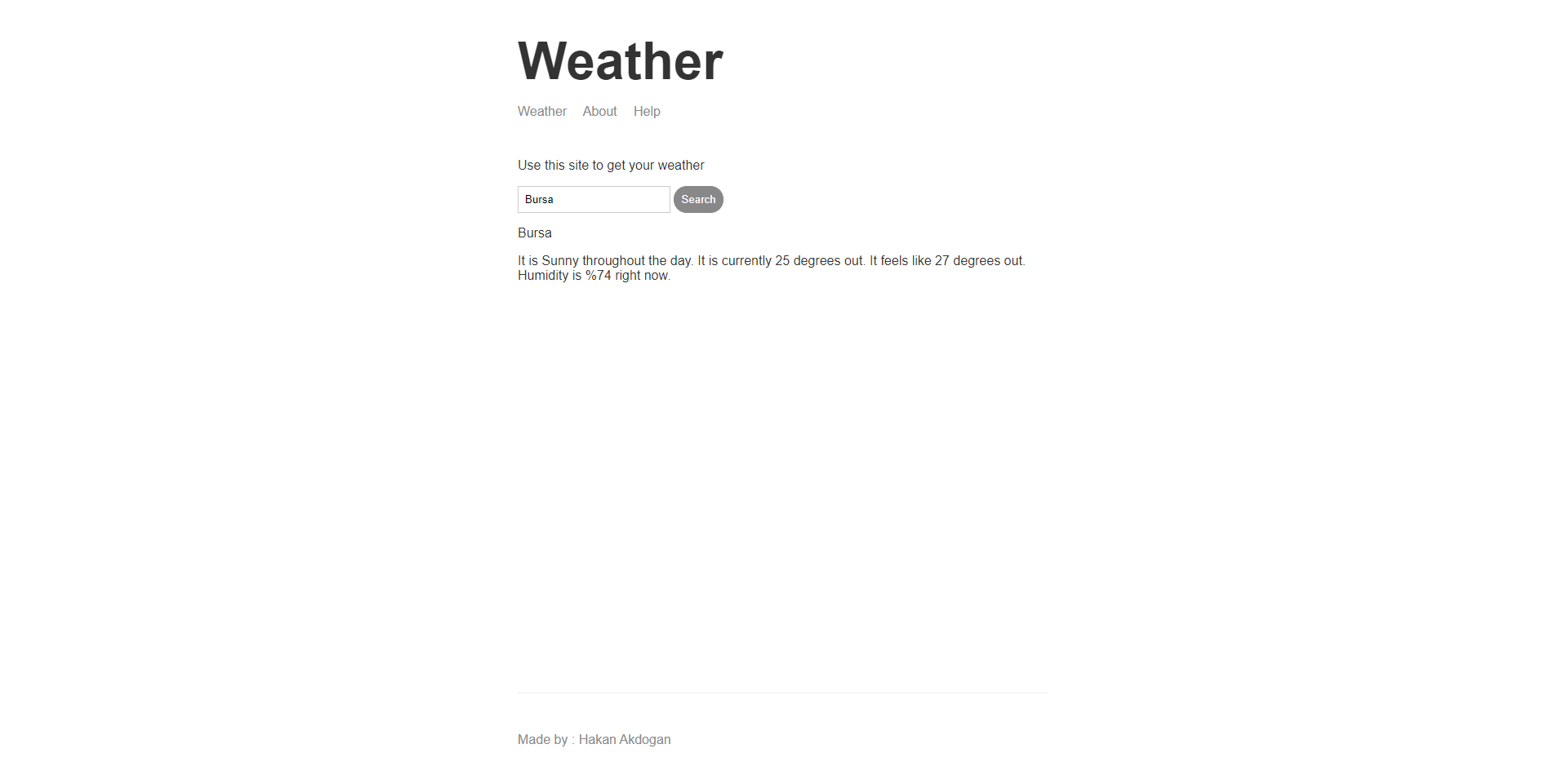 GitHub - hakanakdogan/node-weather-website