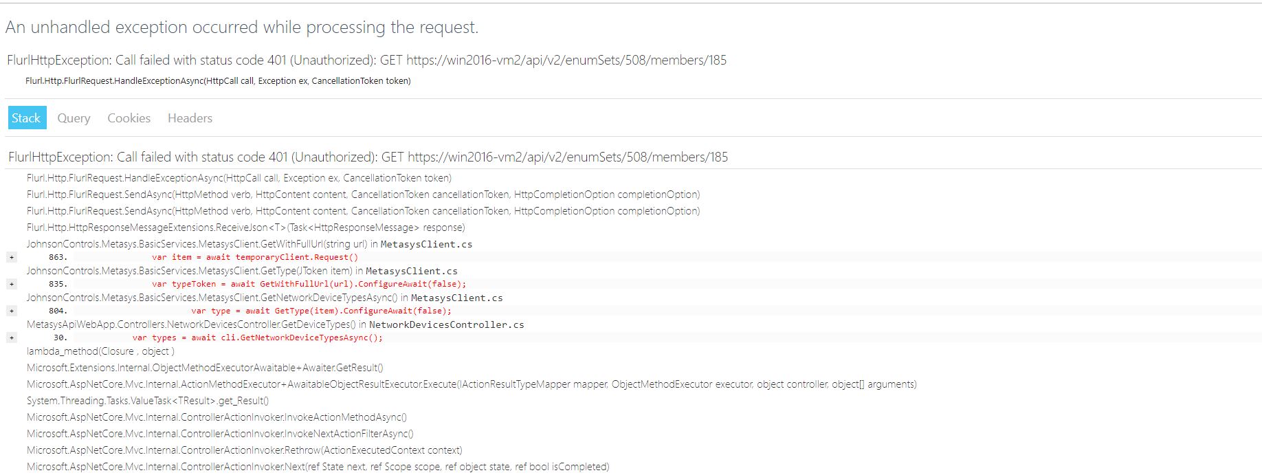 Bug in GetWithFullUrl using TemporaryClient · Issue #41 · jci-metasys/basic-services-dotnet · GitHub