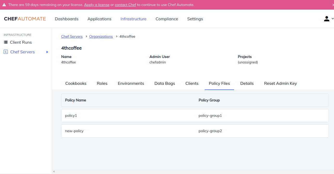 Replace PolicyFiles with Policyfiles in the in infra view ui. · Issue #4084 · chef/automate · GitHub