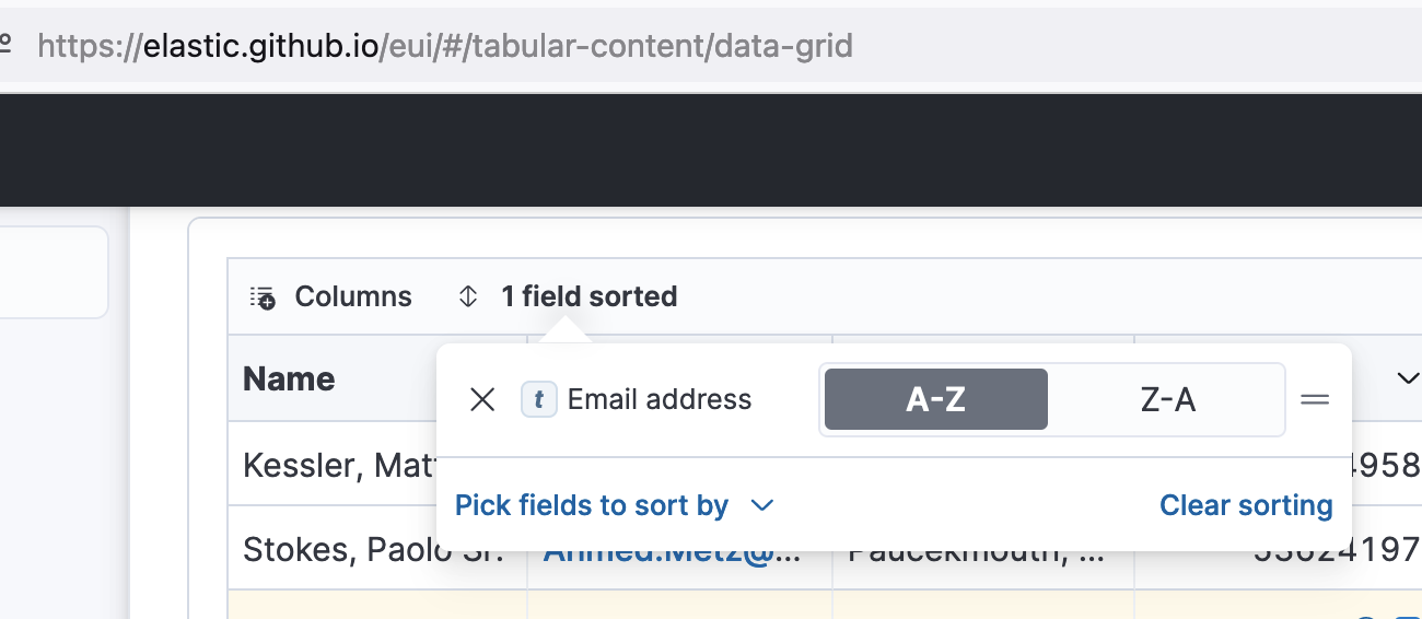 [EuiDataGrid] Nested interactive controls in sorting toolbar popover are causing axe/a11y ...