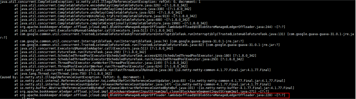 [Bug] enable debug log lead to pulsar offload to S3 service failed, because ...