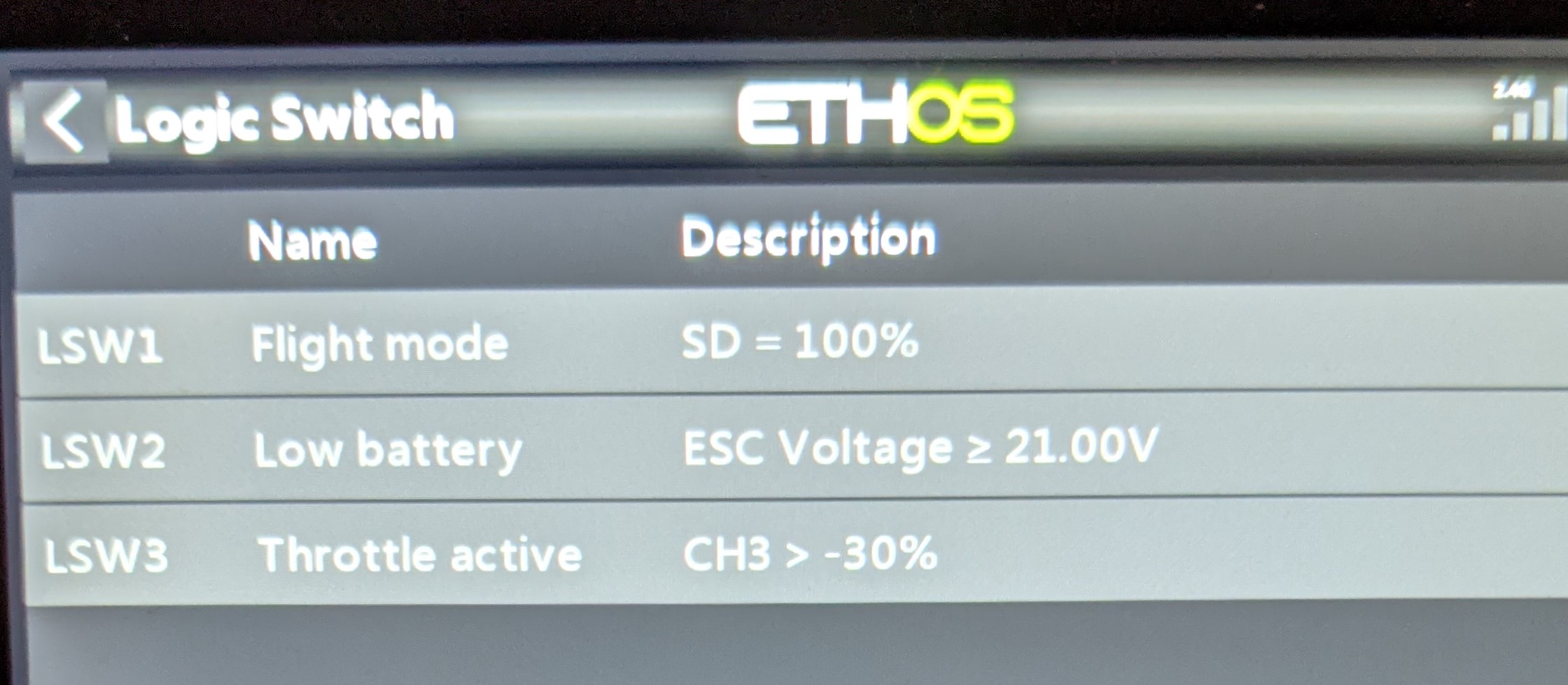 Logical switch displays incorrect inequality sign · Issue #950 · FrSkyRC/ETHOS-Feedback ...