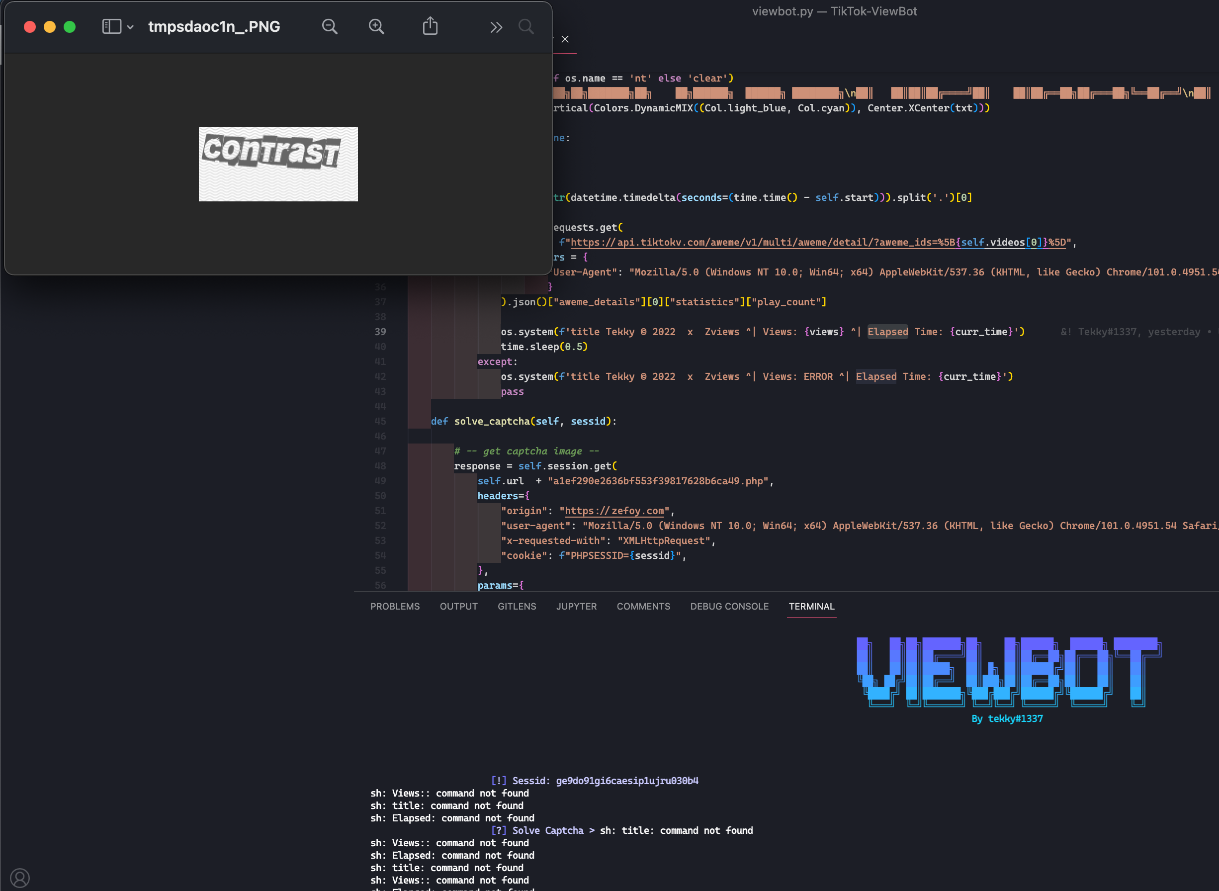 Not working on MacOS · Issue #11 · xtekky/TikTok-ViewBot · GitHub