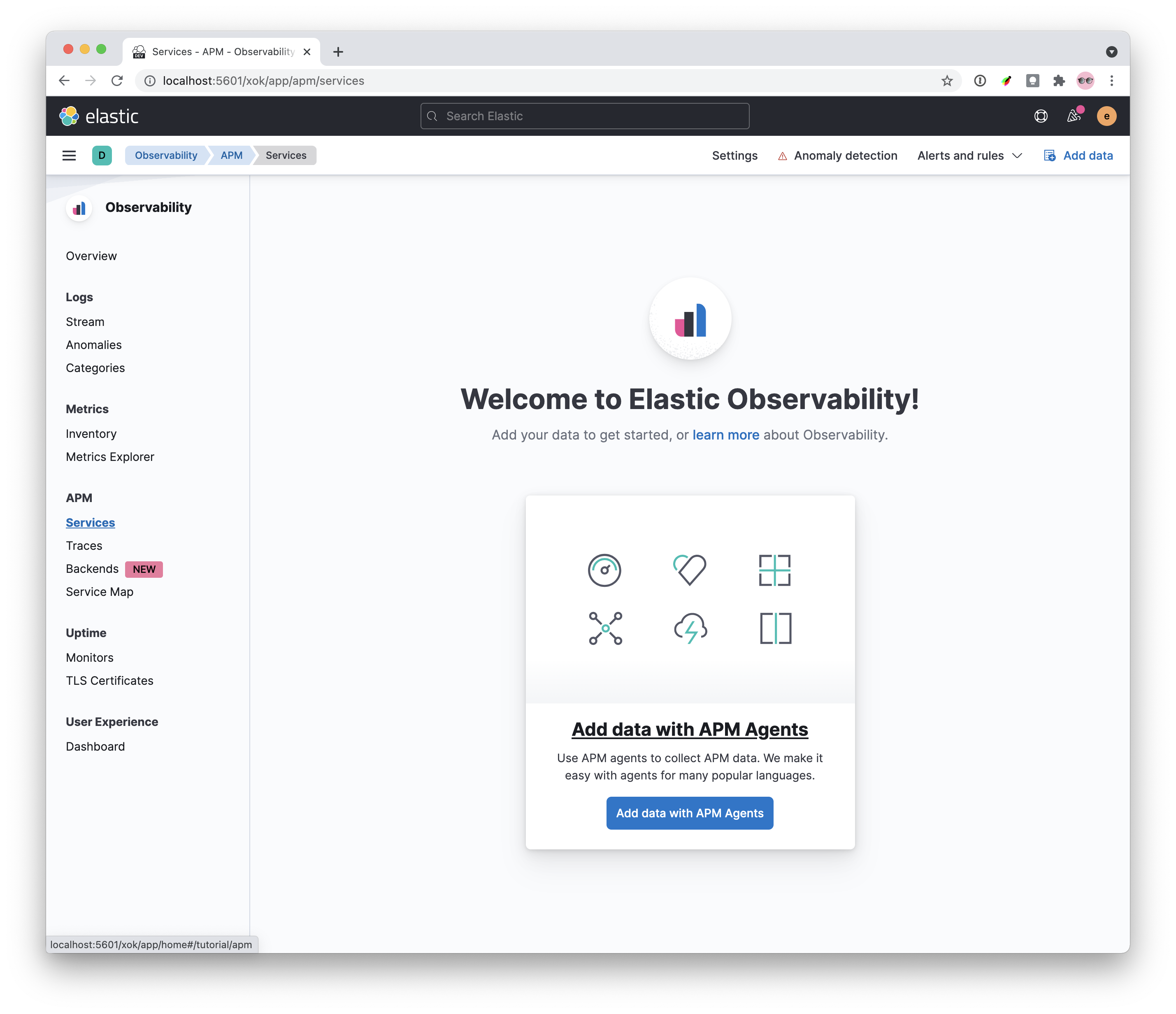 [APM] Consistent "no data" screen with other Observability solutions ...
