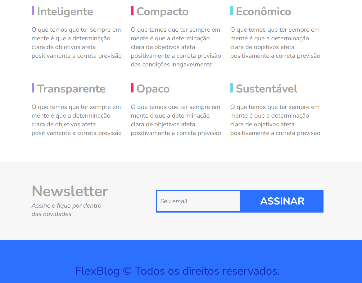 GitHub - gustahmalves/flexblog: Page created using html and css with ...