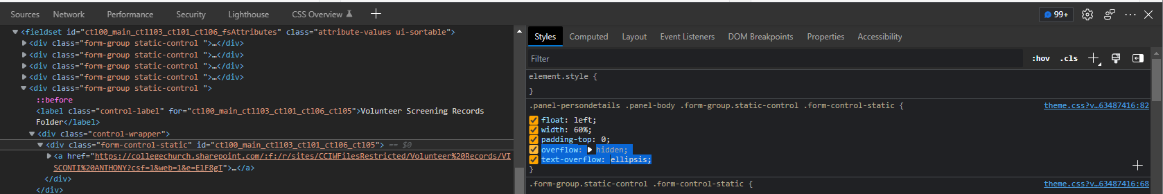 Attributes Of Type Url Link Overflowing Block · Issue 5301 · Sparkdevnetwork Rock · Github