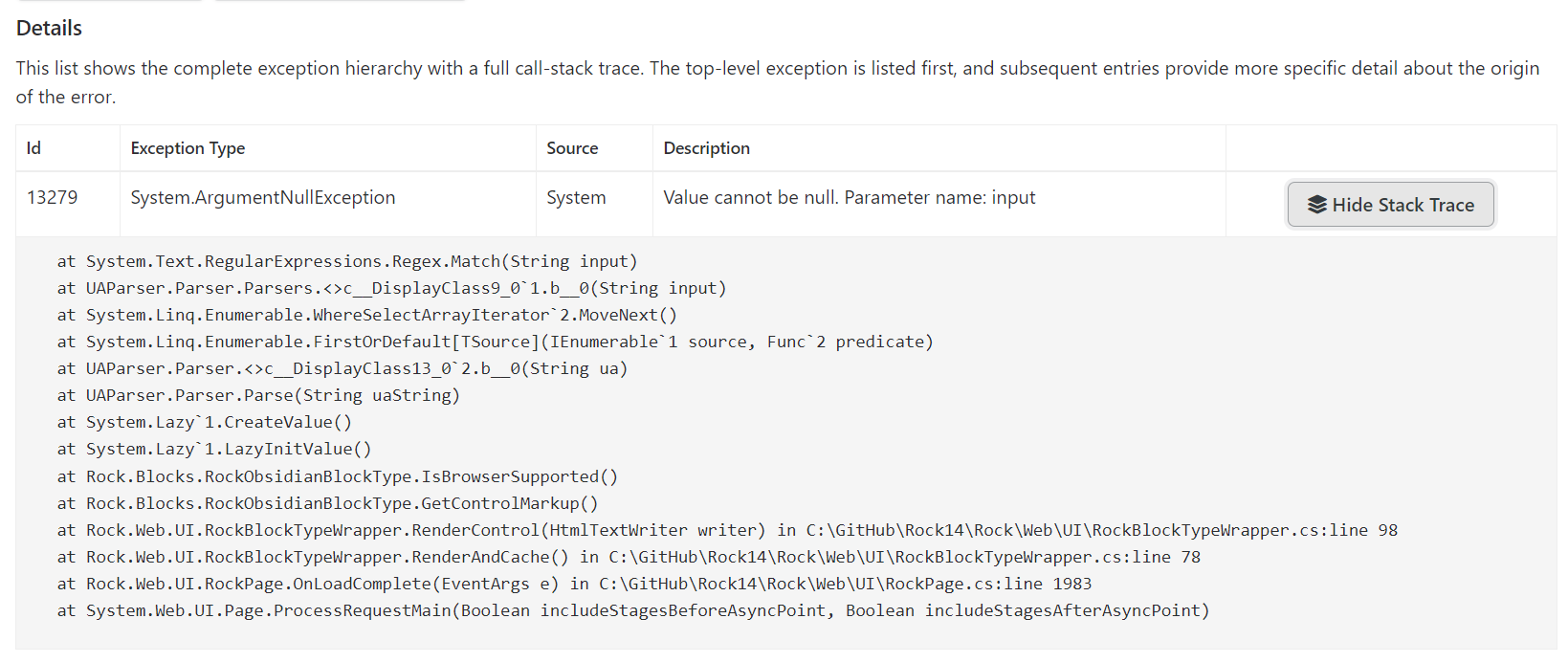 Obsidian Registration Generates Exception Message When HTTP_USER_AGENT ...